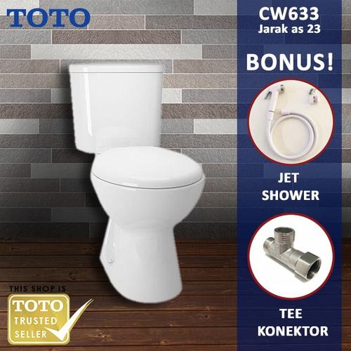 Jual PROMO! KLOSET DUDUK TOTO CW633J + JET SHOWER TOILET + TEE TOTO 633 ...