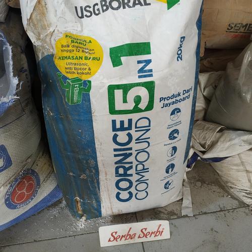 Jual Tepung gypsum gypsun gipsum cornis cornice putih /sak 20kg ...