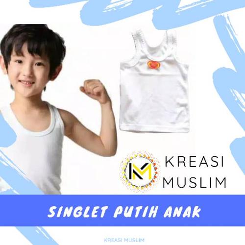 Jual KAOS DALAM ANAK / SINGLET ANAK PUTIH USIA PAUD-TK-SD-SMP - Kota ...
