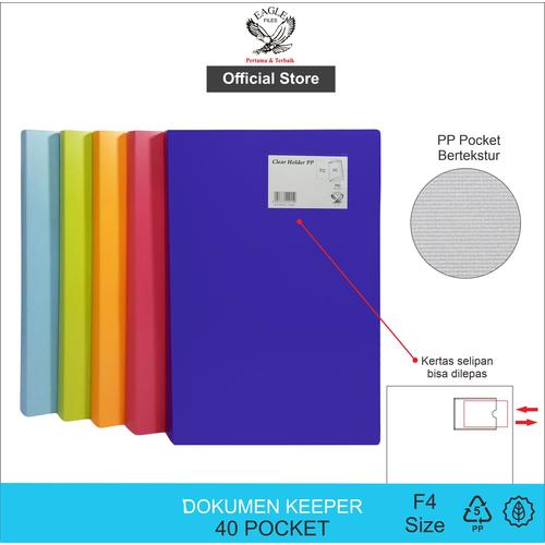Jual EAGLE FILES Clear Holder Document Keeper Display Book Map Folio 40 ...