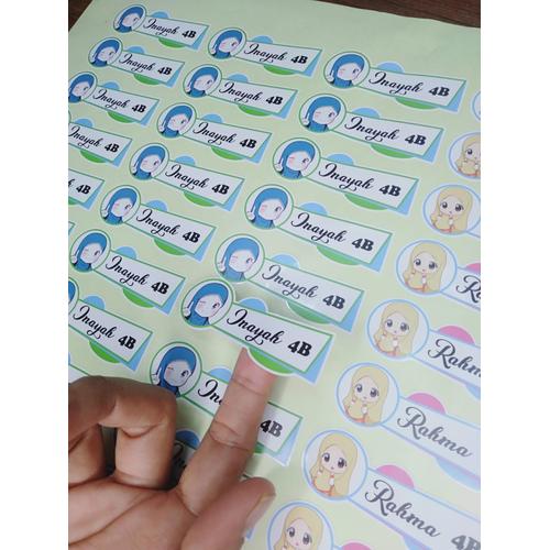 Jual Sticker Label Nama Anak Lucu/Label Nama Custom/Sticker Buku ...