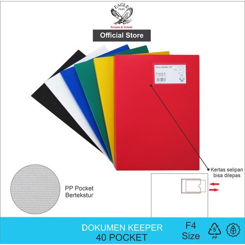 Jual Map / Document Keeper / Clear Holder 40 Pocket FC E 322 - Merah ...
