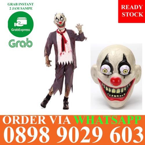 Jual TOPENG HANTU BADUT ACARA HALLOWEEN CLOWN HORROR MASK HALLOWEEN ...