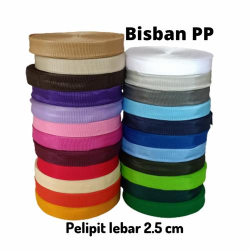Jual Bisban Pelipit bahan PP 2.5 cm (Roll / 36 yard) - Biru Benhur ...