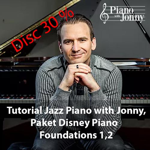 Jual Tutorial Jazz Piano with Jonny, Paket Disney Piano Foundations 1,2 ...