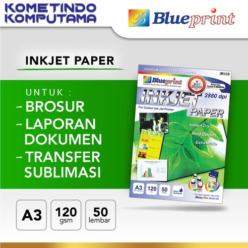 Jual BP-IPA3120 A3 Kertas Inkjet Paper A3 BLUEPRINT 120 gsm - Kota ...