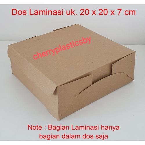 Jual box craft alas 20x20 POLOS dus kertas coklat LAMINASI - Kota ...
