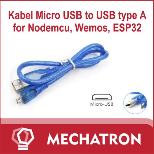 Jual Kabel Micro USB to USB Wemos Nodemcu ESP32 Arduino - Kota Depok ...