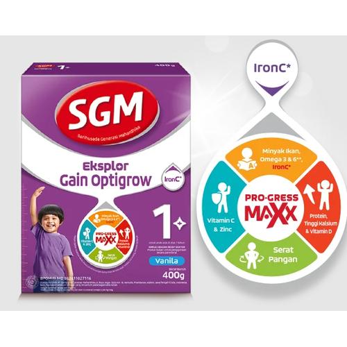 Jual SGM EKSPLOR GAIN OPTIGROW VANILA 400GR UNTUK ANAK USIA 1-5 TAHUN ...