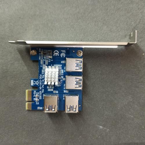 Jual PCIE Splitter PCIE x1 to 4 USB3.0 Mining Special Riser Card PCI e ...