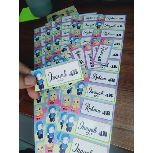 Jual Sticker Label Nama Anak Lucu/Label Nama Custom/Sticker Buku ...