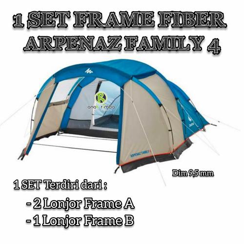 Jual 1 SET FRAME FIBER ARPENAZ FAMILY 4 QUECHUA TENDA DOME (LENGKAP ...