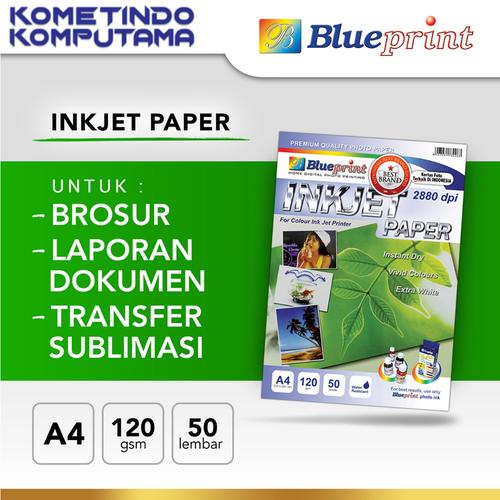 Jual BP-IPA4120 A4 Kertas Inkjet Paper A4 BLUEPRINT 120 gsm - Kota ...