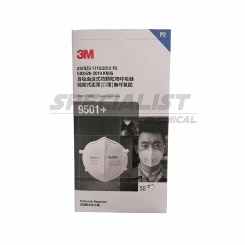 Jual 3M MASKER 9501+ EARLOOP PARTICULATE RESPIRATOR - MASKER ANTI VIRUS ...