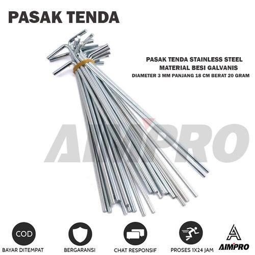 Jual Pasak tenda Besi Galvanis ujung tumpul - Pasak - Patok Outdoor ...