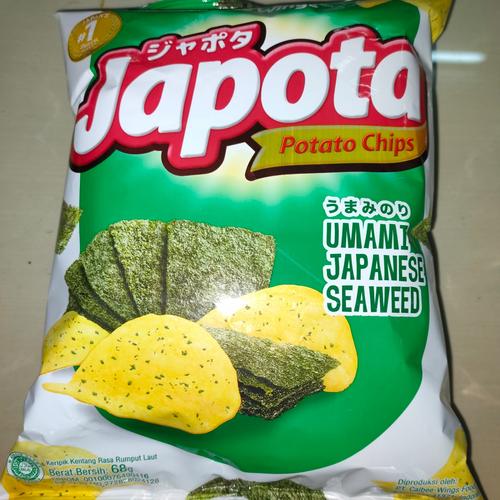 Jual JAPOTA potato chips rasa UMAMI JAPANESE SEAWEED 68Gr - Kota ...