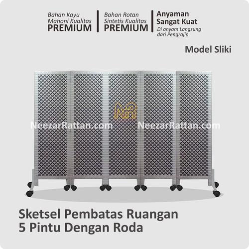 Jual Sketsel 5 pintu. Partisi Pembatas Ruangan Sintetis NO. 23 PAKAI ...