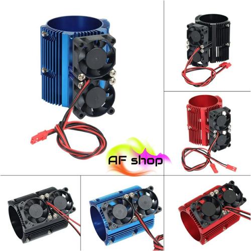 Jual RC Car 41-43mm Dual Fan Motor Radiator Heat Sink for High Speed 1: ...