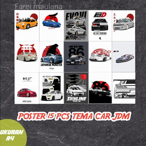 Jual college poster jdm / poster car jdm / satu paket poster tema jdm ...