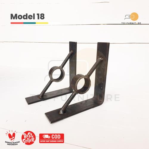 Jual PLAT BESI SIKU PENYANGGA DINDING / RAK RETRO GANTUNG AMBALAN ...