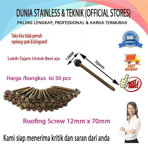 Jual Roofing Screw/Ruping 12*70 | Baut baja ringan alat teknik bangunan ...