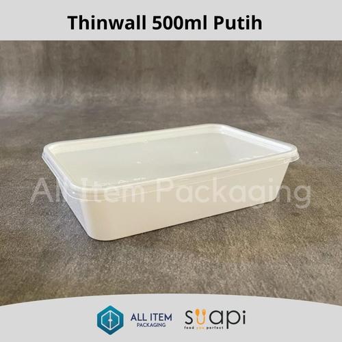 Jual Thinwall Suapi 500ml Putih / Kotak Makan / Food Container @50 Pcs ...