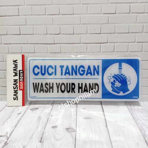 Jual CUCI TANGAN WASH YOUR HAND SiGN BOARD AKRILIK TEMPEL MURAH BAGUS ...