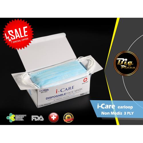 Promo Masker i-Care Earloop 3ply isi 50 Pcs Icare - Big Plaza - Matcha ...