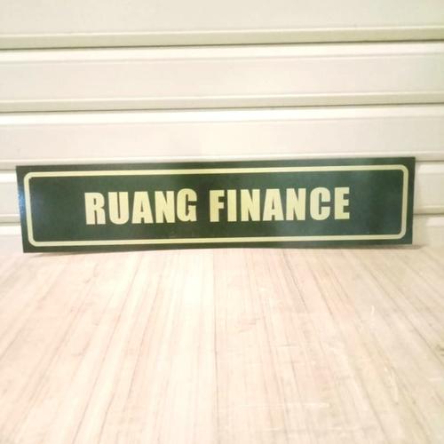 Jual sign akrilik RUANG FINANCE / rambu ruangan - Hitam, 20x5 - Jakarta ...