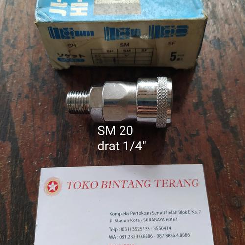Jual SM 20 Quick Coupler SM 20 / sambungan nepel selang kompressor SM ...