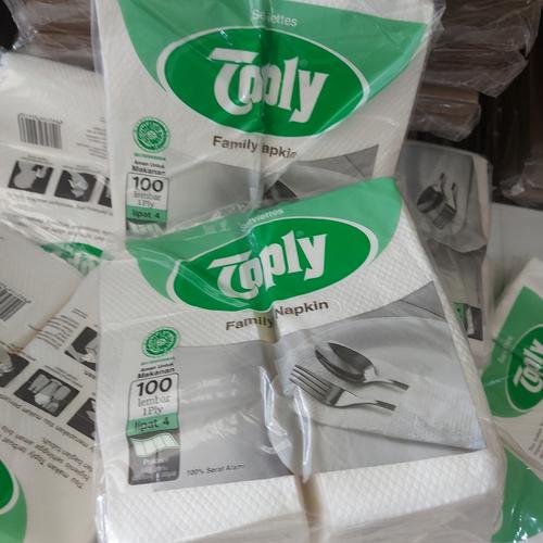 Jual Toply family napkin tissue makan 100 lembar 1 ply lipat 4 - Kota ...