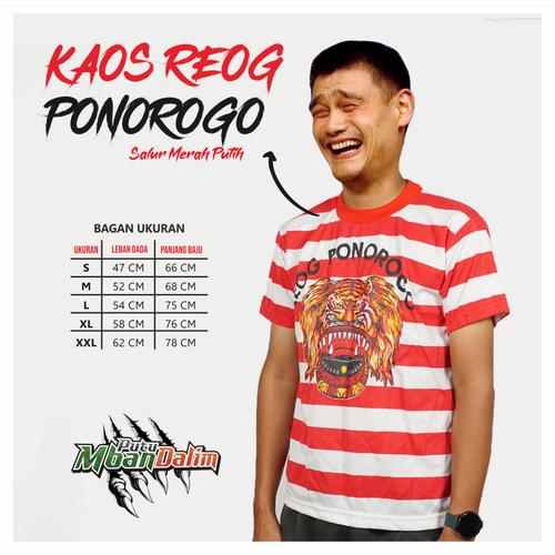 Jual KAOS REOG PONOROGO MERAH PUTIH GAMBAR SINGO BARONG - XL - Kab ...