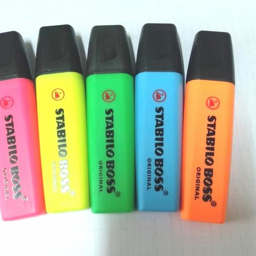 Jual Stabilo Boss (Kuning , Orange , Pink , Biru dan Hijau) /pc - Biru ...