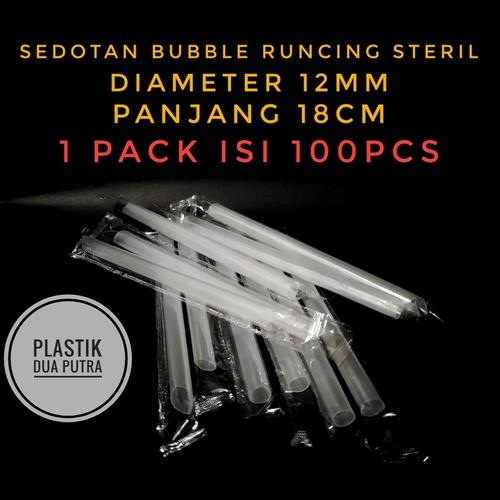 Jual sedotan plastik bubble runcing steril bening 12mm 18cm - Kab. Tangerang - plastikduaputra ...