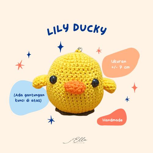 Jual Custom Gantungan Kunci Rajut Boneka Amigurumi Handmade Bebek Lily ...
