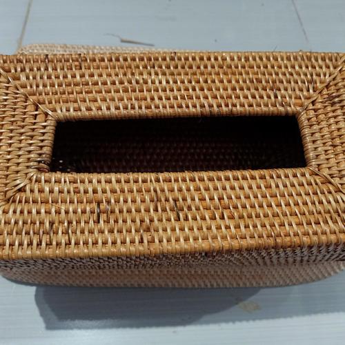 Jual Kotak Tisu Kerajinan Rotan/Tempat Tissue Kotak Rotan/Tempat Tisu ...