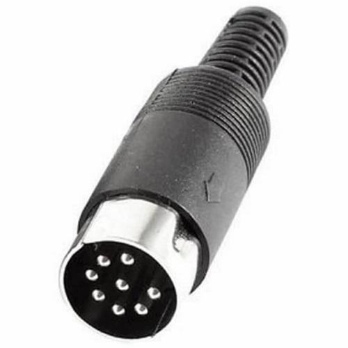 Jual Jack Din 8 pin Male Connector konektor S-Video Plug mini Hitam ...