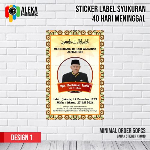 Jual Sticker Label Syukuran 40 Hari Meninggal - Kab. Bandung - Aleka ...