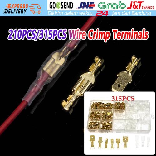 Jual 210/315Buah Skun Kabel Terminal Kuningan Konektor Terminal Kabel ...