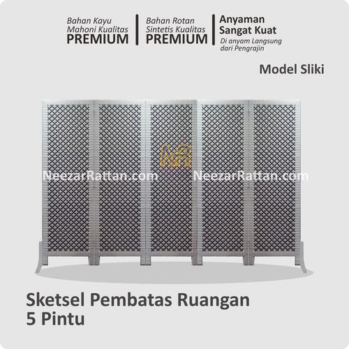 Jual Sketsel partisi pembatas penyekat ruangan 5 pintu - Sliki (5 Pintu ...