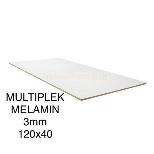 Promo Triplek Multiplek melamin putih 3mm (120x40)cm, melamin plywood ...