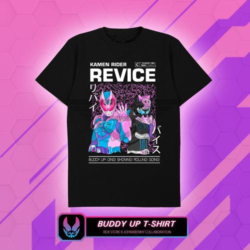 Promo T-Shirt Kamen Rider Revice Buddy Up Stamp Streetwear Tokusatsu ...