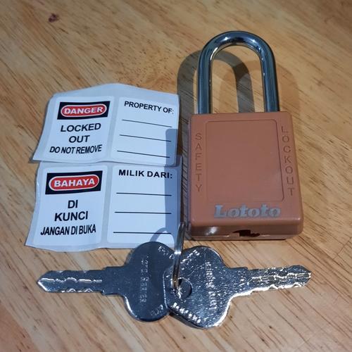 Jual LOTOTO L410 Brown, Gembok Safety Loto Padlock Safety Lockout ...