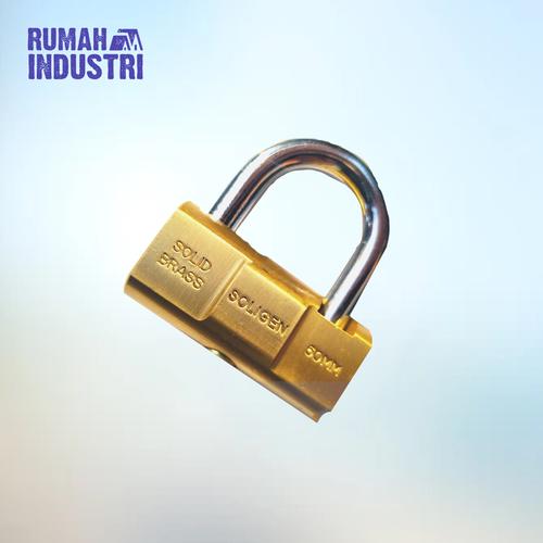 Jual Gembok Kuningan Bulat Pendek Solid Brass Soligen 80mm - Kab ...