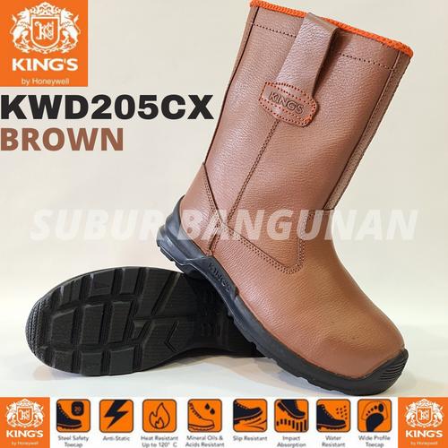 Jual Kings Kwd 205 CX Sepatu Safety Shoes King's Kwd 205 CX Brown ...