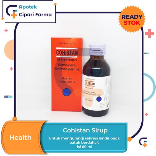 Jual Cohistan Expectorant Sirup Obat Batuk Berdahak isi 60ml & 100ml ...