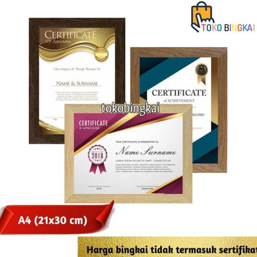 Jual Bingkai Piagam A4 Bingkai Sertifikat Bingkai Ijazah Frame ...