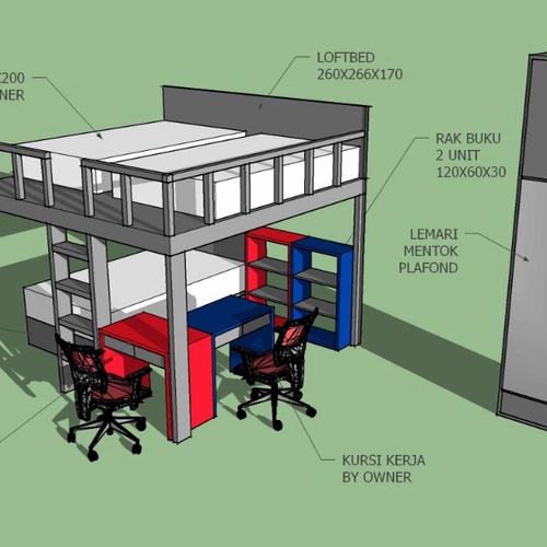 Jual BEKAF Set Custom Loft Bed | Pesanan BT-Sentul - Pelunasan - Kab ...