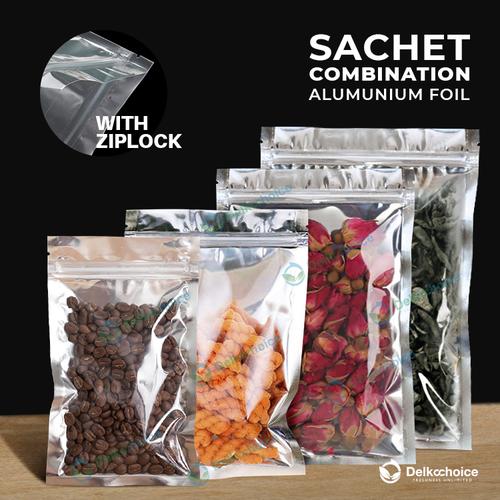 Jual PLASTIK KEMASAN SACHET SASET KOMBINASI ALUMUNIUM FOIL ZIPLOCK ...