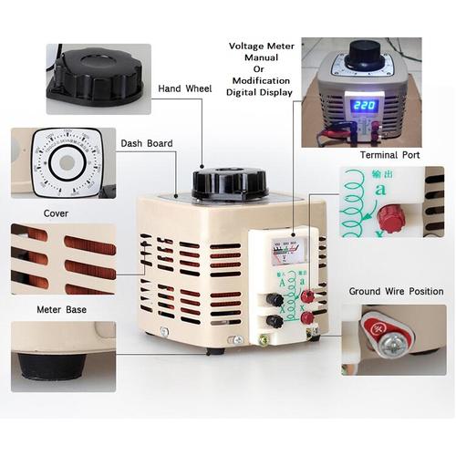 Jual Slide Regulator Transformer Variac single phase AC TDGC2-2 2000VA ...